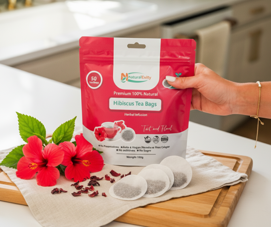Hibiscus Tea Bags - Organic, Caffeine-Free Herbal Tea – NaturalEvity